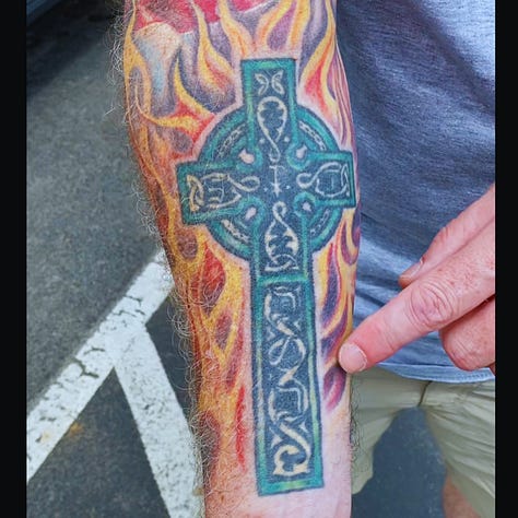 scottish celtic cross tattoo