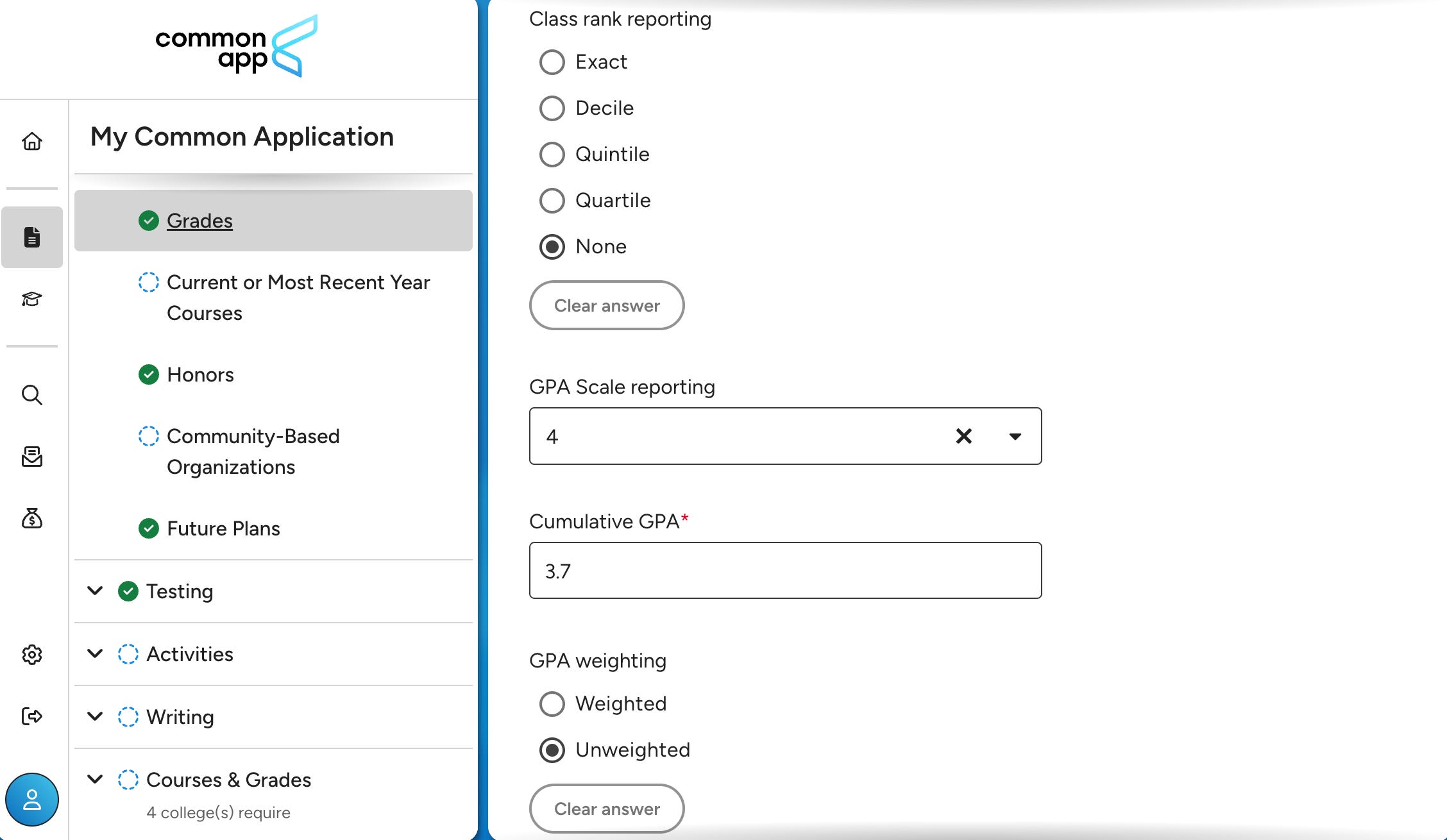 Common App Section by Section - Education