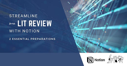 Set up Notion databases for systematic literature review analysis