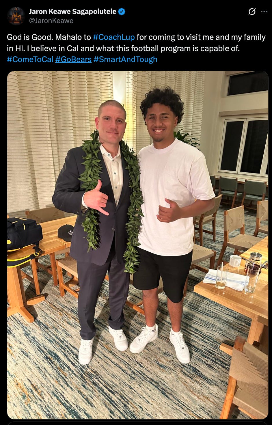 College Football: Jaron-Keawe Sagapolutele Announces He Will Stay at Cal