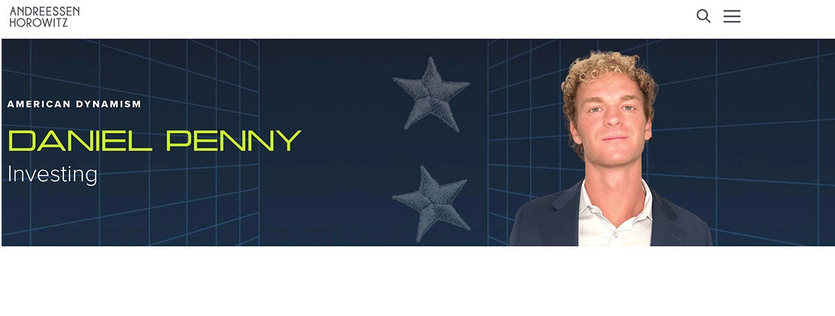 daniel penny andreessen horowitz