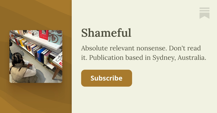 Shameful | Mimi Wong | Substack