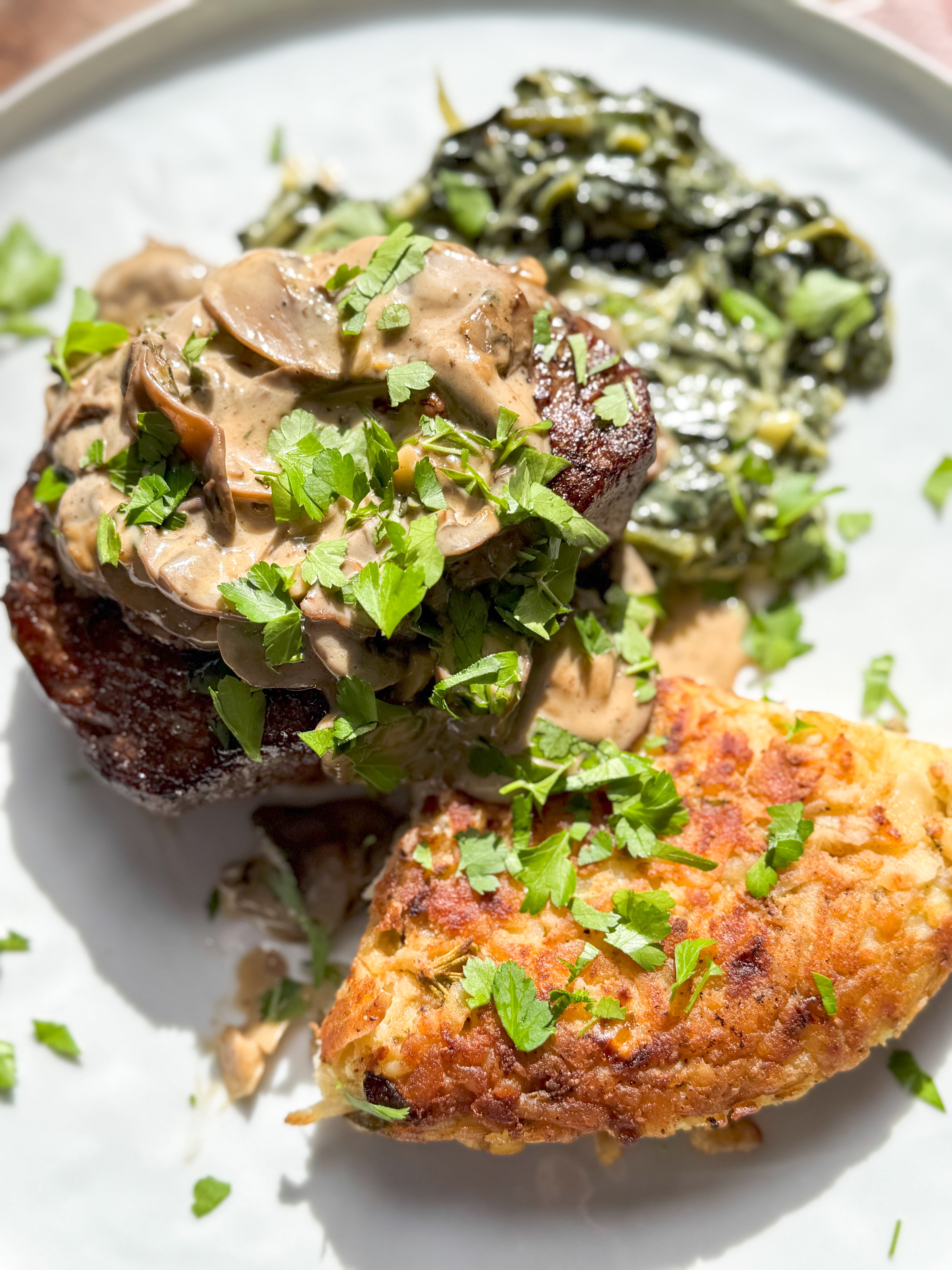 easy-but-fancy steakhouse dinner - by Caroline Chambers