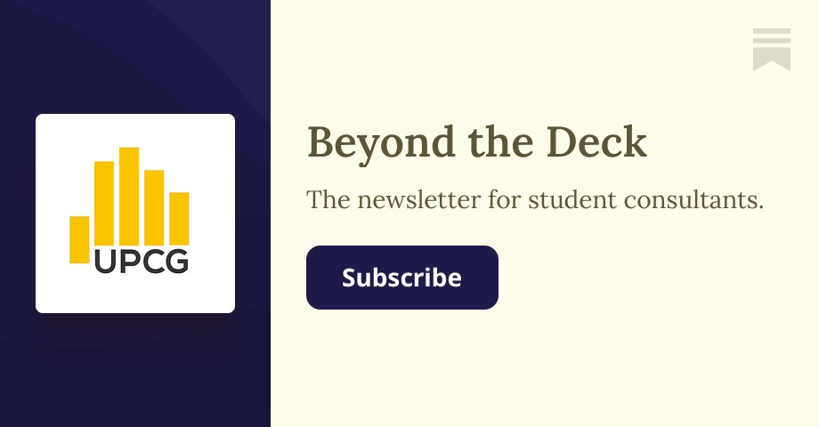 Beyond the Deck | UP Consulting Group | Substack