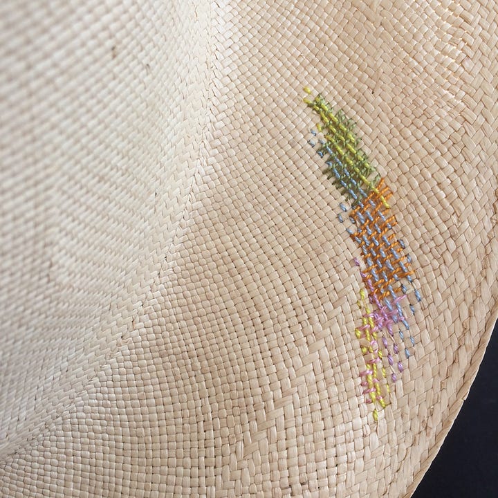 How to repair a straw hat - by Zoe Robinson