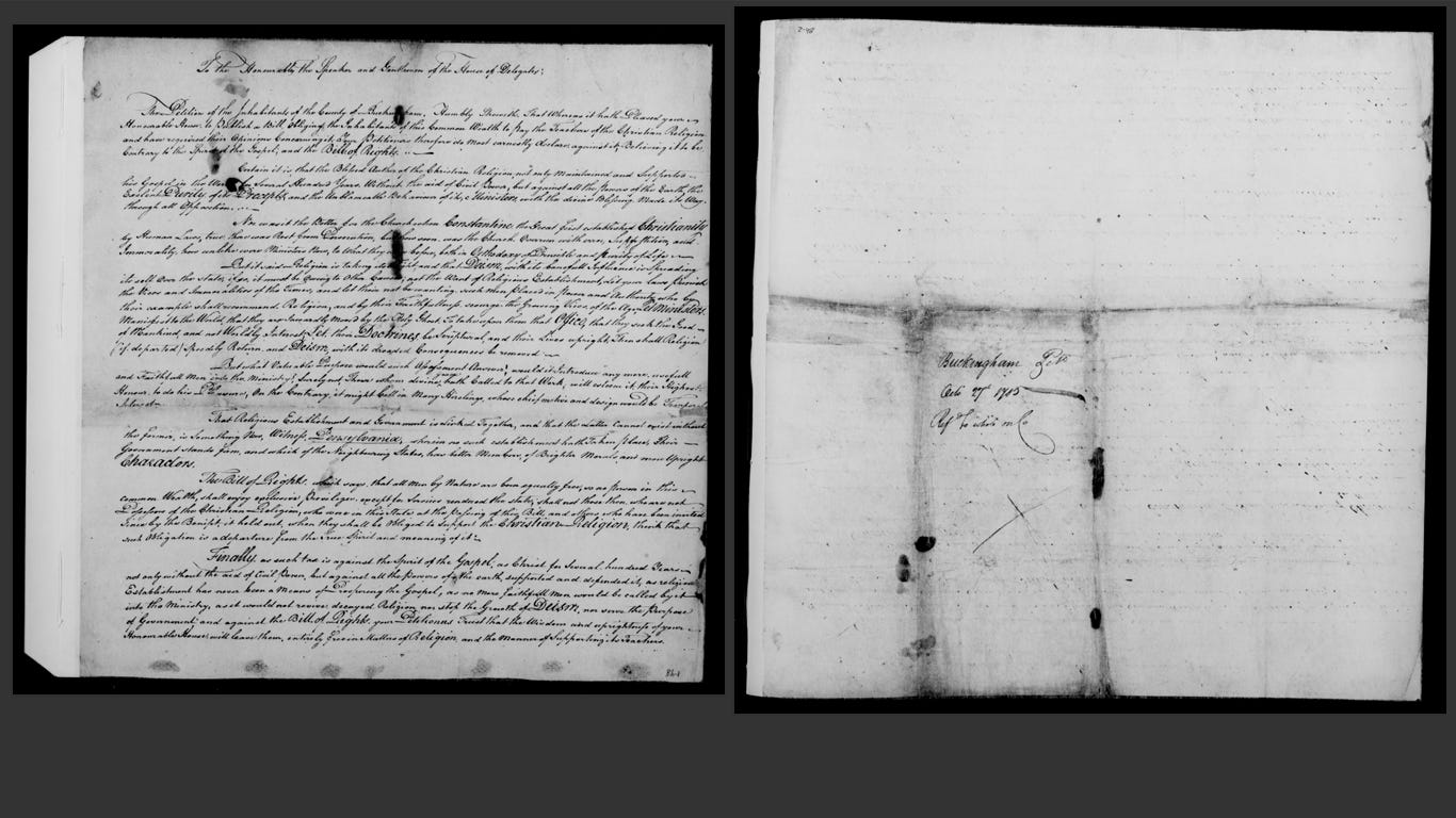 Separation Then and Now: What an 1785 Virginia Petition Teaches Us ...