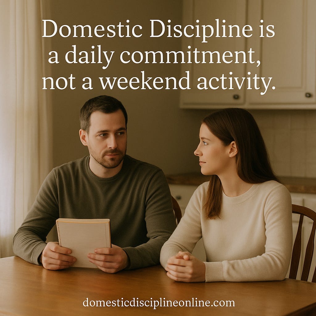 Domestic Discipline is a daily commitment, not a weekend activity