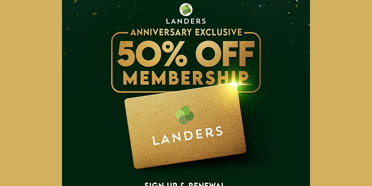 Yes, you can still sign up for a Landers membership at 50% off