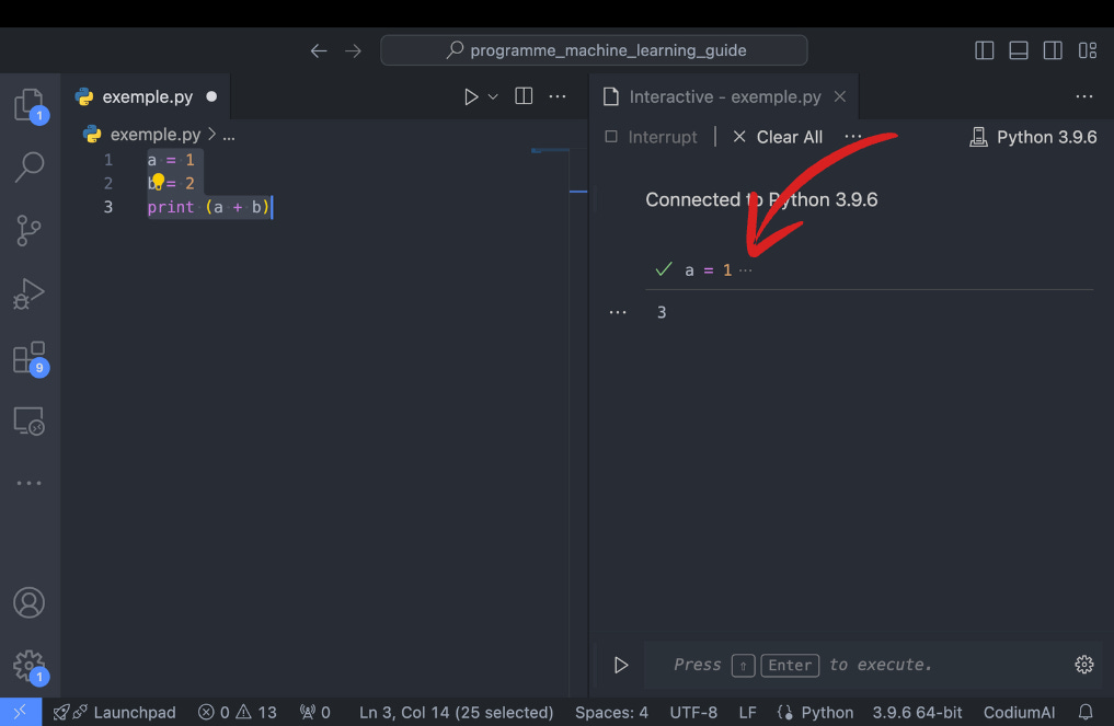 Tutoriel : Jupyter, VS Code et la fenêtre interactive.