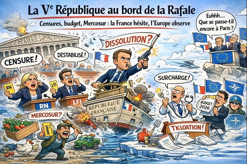 CENSURES, BUDGET, MERCOSUR : LA FRANCE HÉSITE, L’EUROPE OBSERVE