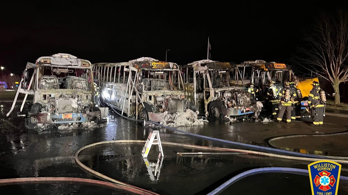 Four CVSD electric buses catch fire