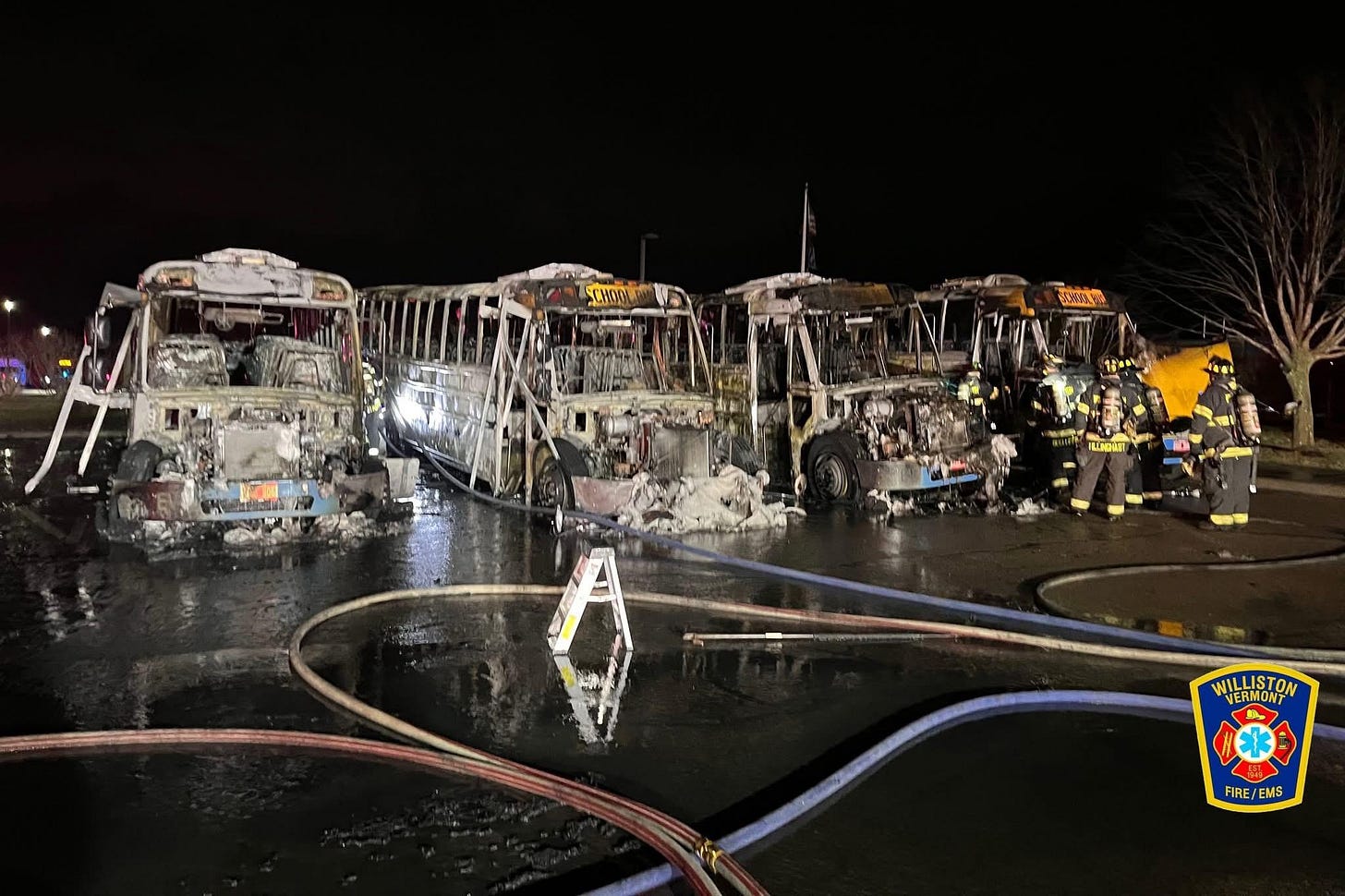 Four CVSD electric buses catch fire