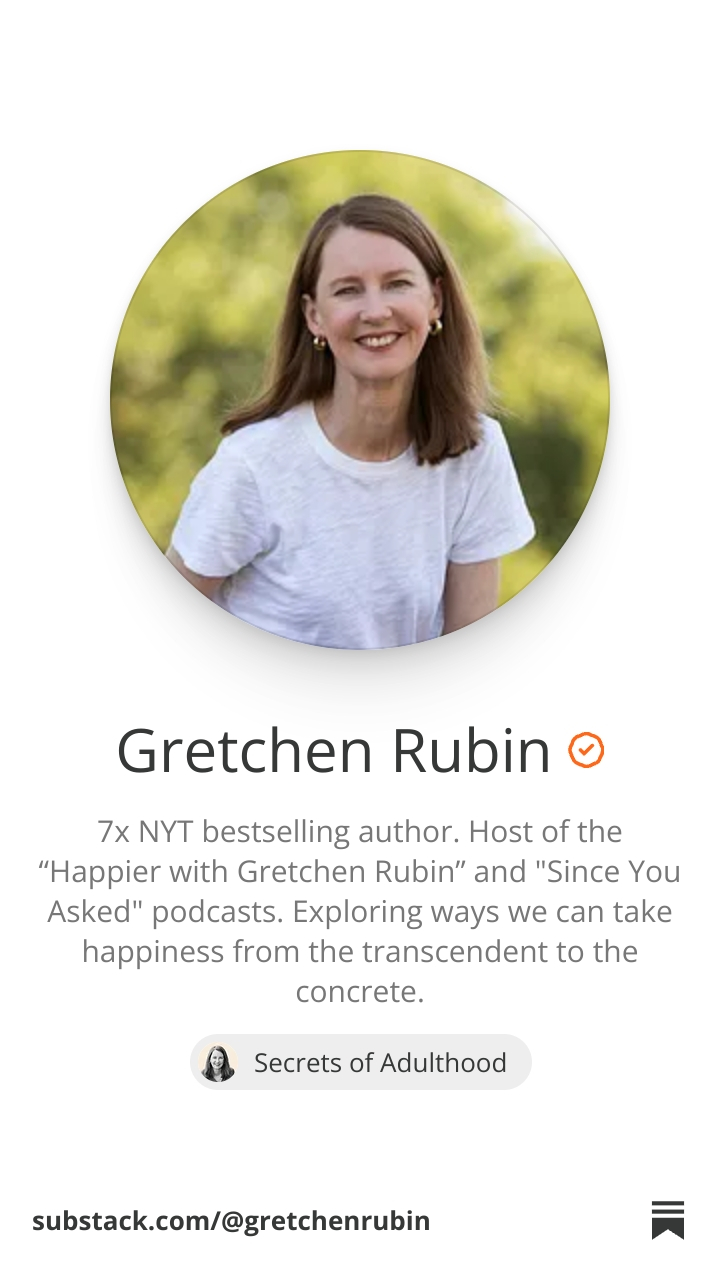 Gretchen Rubin | Substack