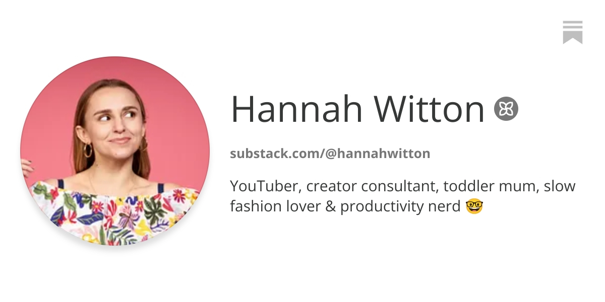 Hannah Witton | Substack