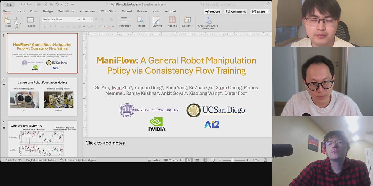 Ep#46: ManiFlow: A General Robot Manipulation Policy via Consistency ...