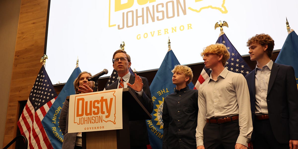 Rep. Dusty Johnson launches bid to trade Congress for governor's mansion
