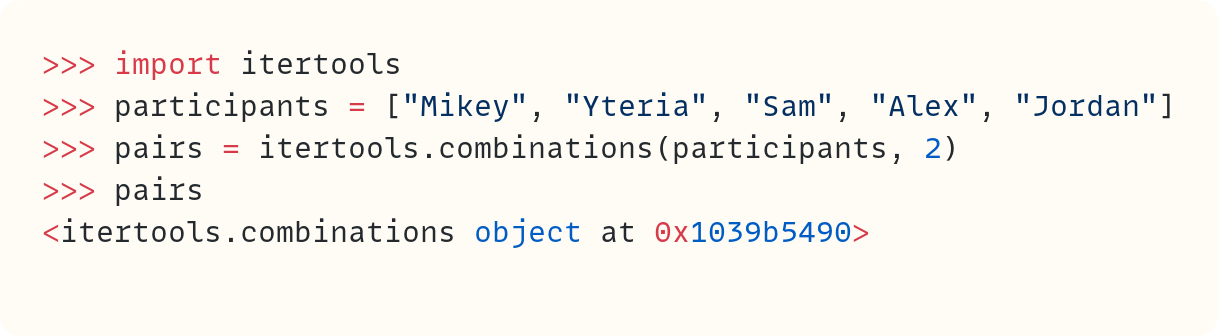 The Networking Event (#4 in The itertools Series • `combinations()` and ...