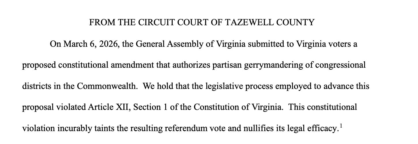 BREAKING: Virginia Supreme Court Strikes New Maps, Prisoners Who Spoke ...