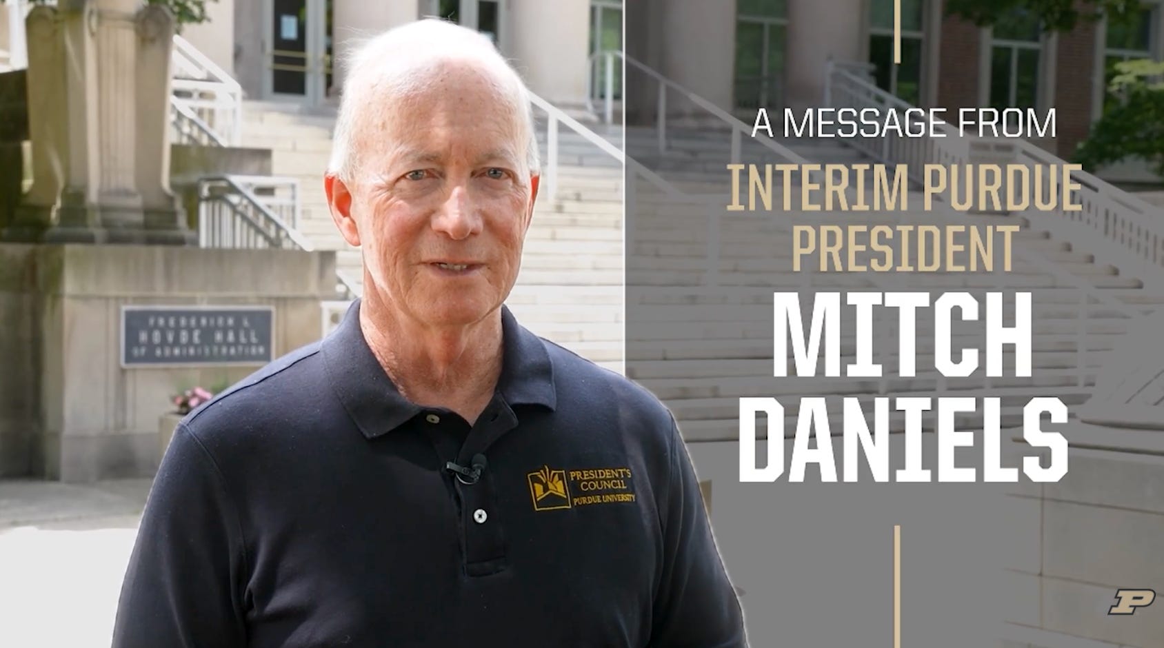 Meet the new boss: A message from Mitch Daniels in his interim return ...