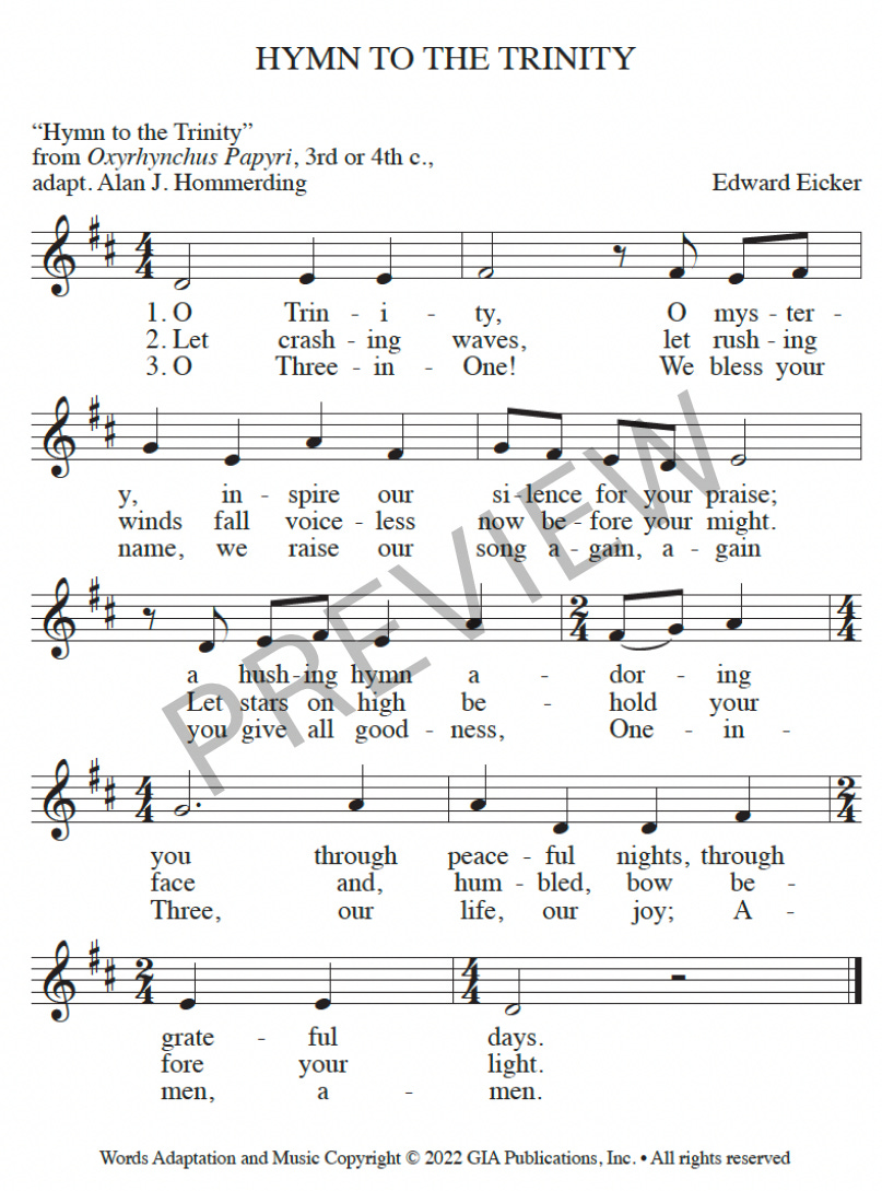 Songs for Trinity Sunday - GIA Sacred Music