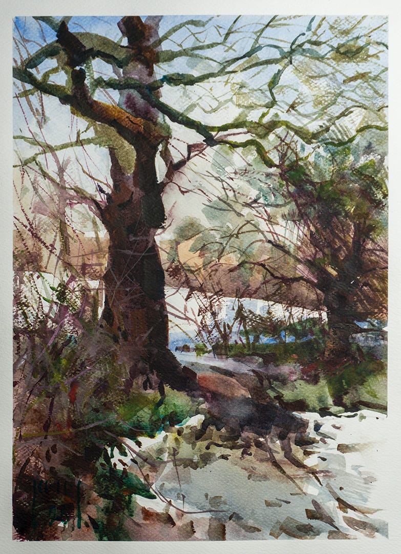 January Strada: Thirty-One Daily Paintings - Alex Kelly Art