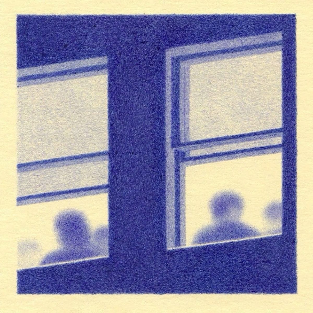 ephemeral echoes (@ayeshaasifali): "Dadu Shin’s blue ballpoint illustrations