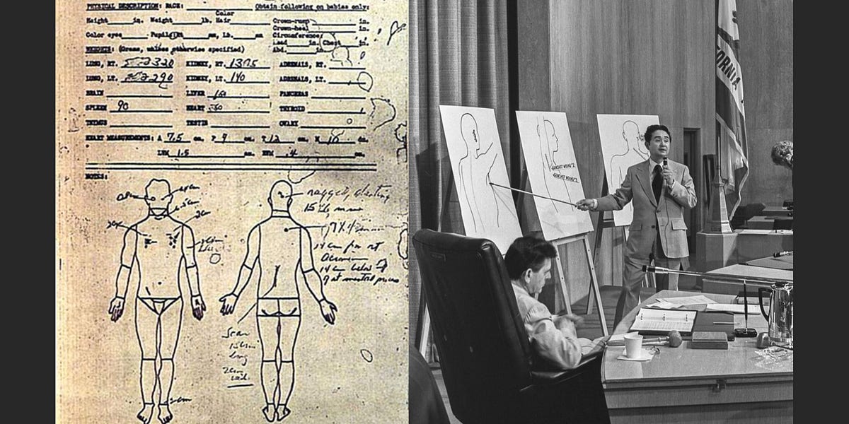 Crime Scene Forensics: Comparing the Autopsies of RFK and JFK
