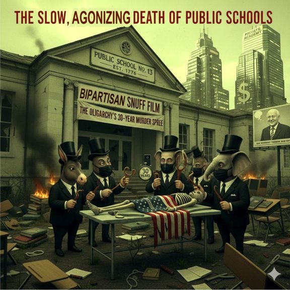 THE SLOW, AGONIZING DEATH OF PUBLIC SCHOOLS: A BIPARTISAN SNUFF FILM