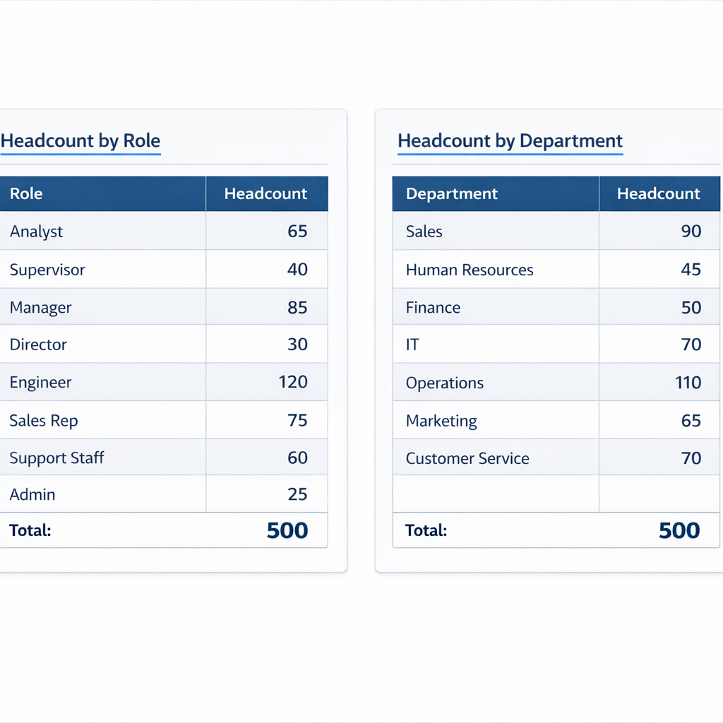 Visualizando el headcount: Ejemplos prácticos