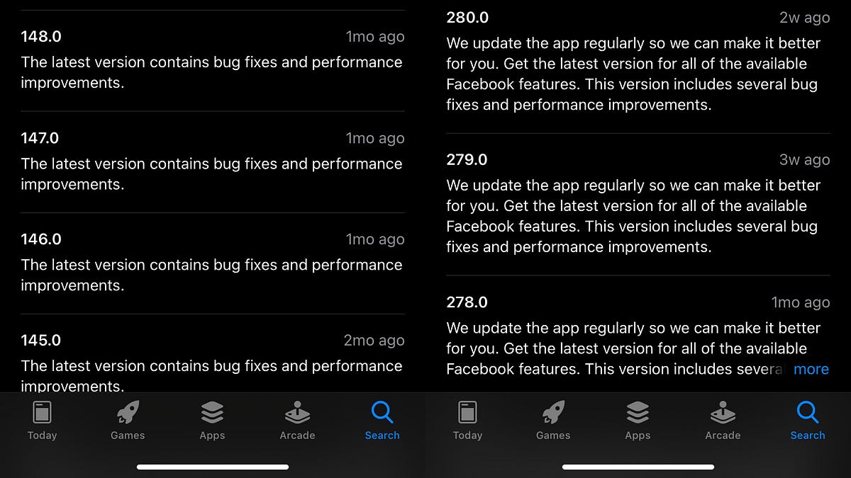 bug fixes and performance improvements
