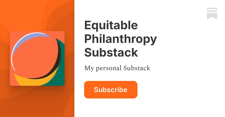 Equitable Philanthropy Substack | Catherine Brooks | Substack