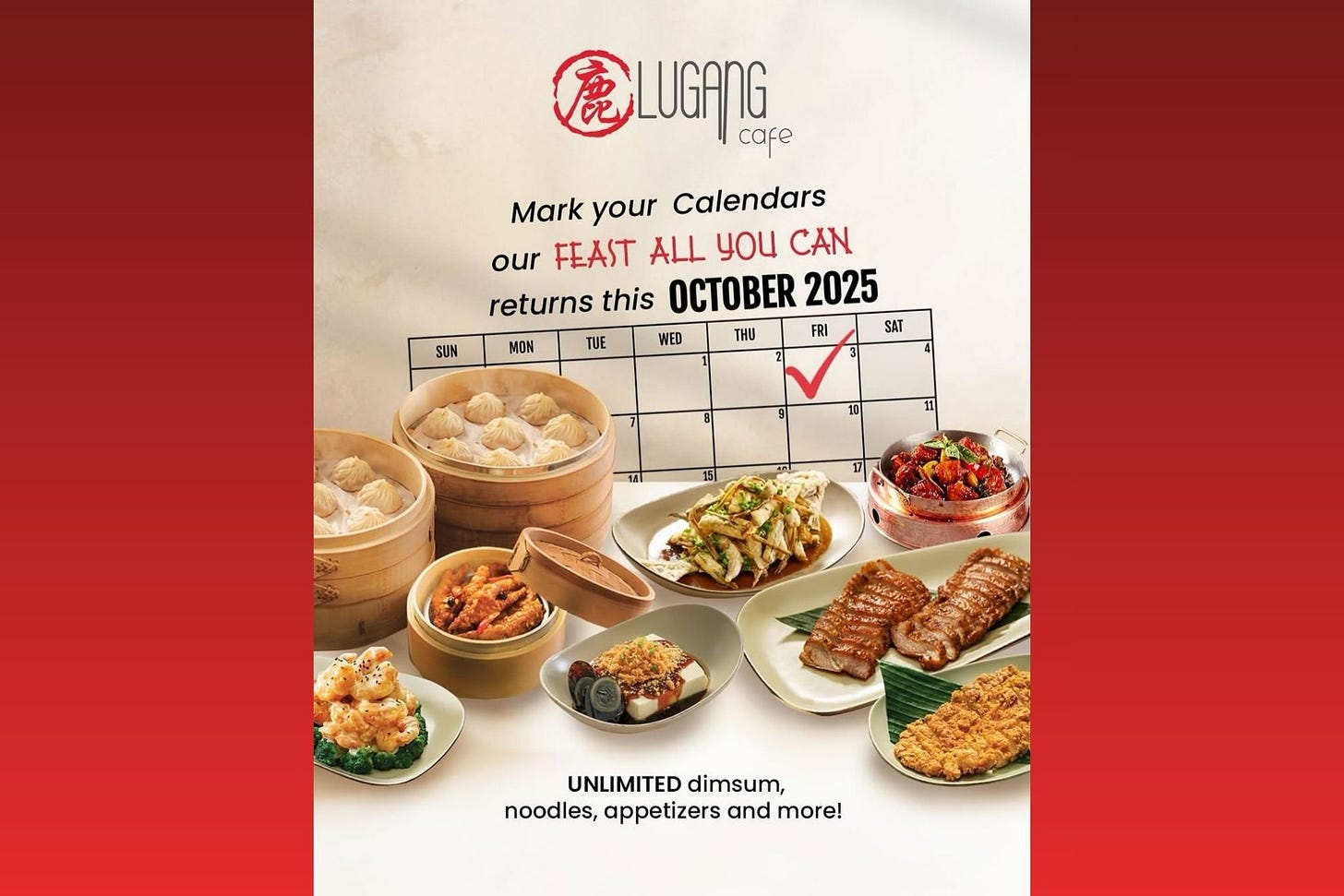 Lugang Cafe's Feast All You Can returns this October