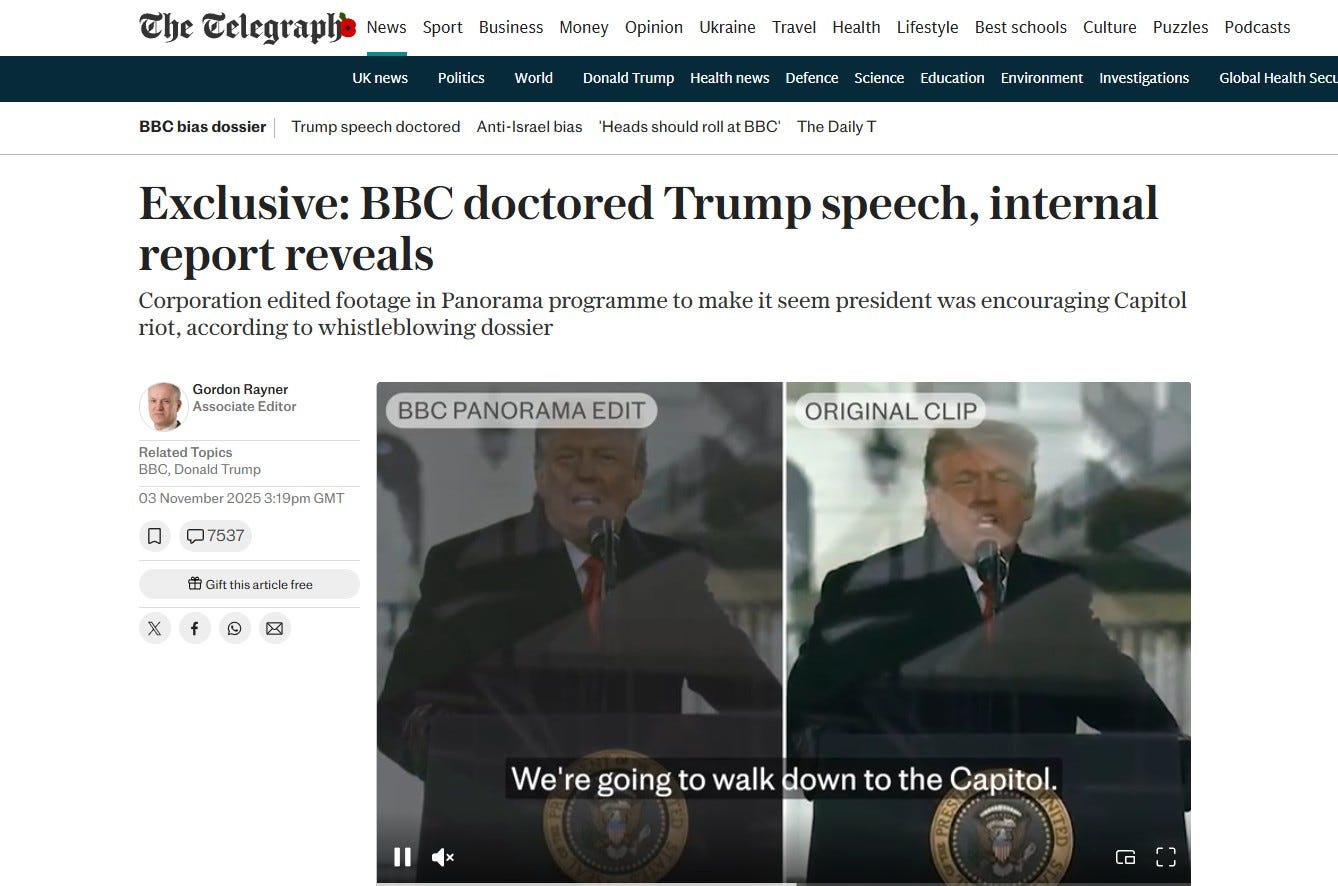 Britisk medieskandale: BBC kryssklippet Trump-tale