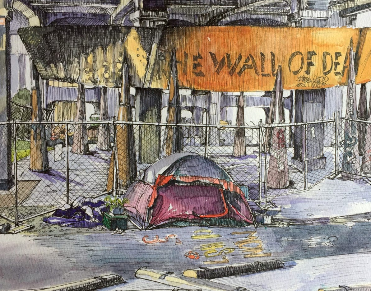 Depicting the Unhoused - by Bill Russell