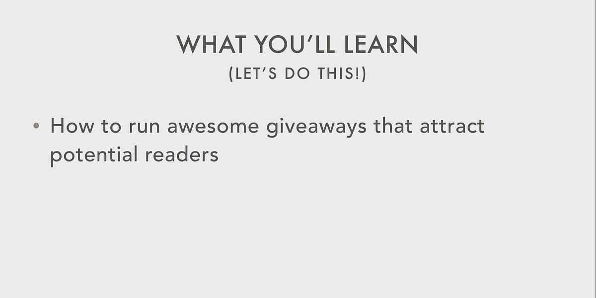 Build Your List With Giveaways - by Monica Leonelle