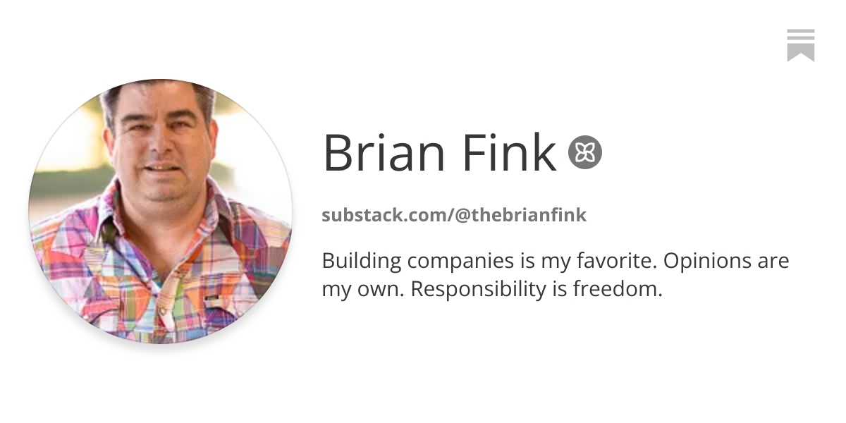 Brian Fink | Substack