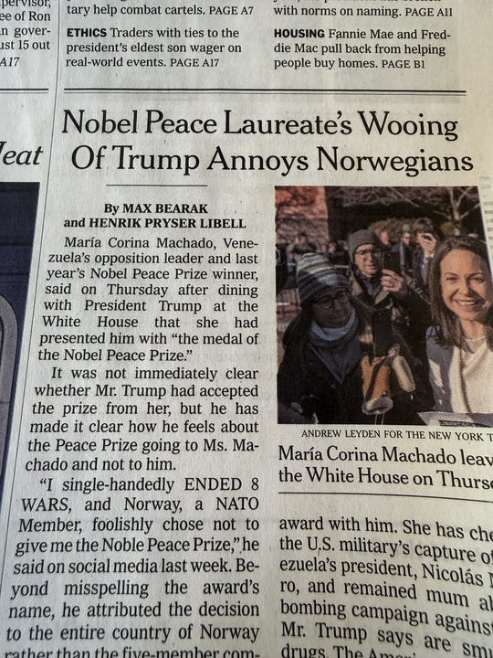 Is María Corina Machado’s Nobel Peace Prize Transferable?