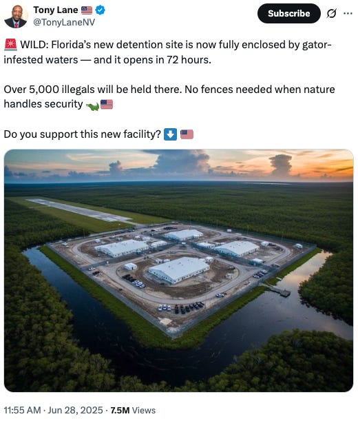 ‘Alligator Alcatraz’ is Not Surrounded by an Alligator-Infested Moat ...