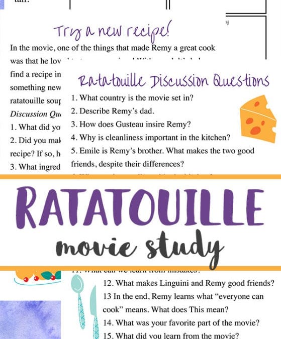 Ratatouille Recipe and Movie Study - by Lara