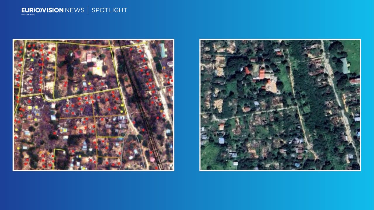 Copernicus map of damage in Myanmar village after earthquake raises ...