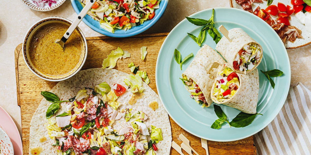 chopped italian deli wraps