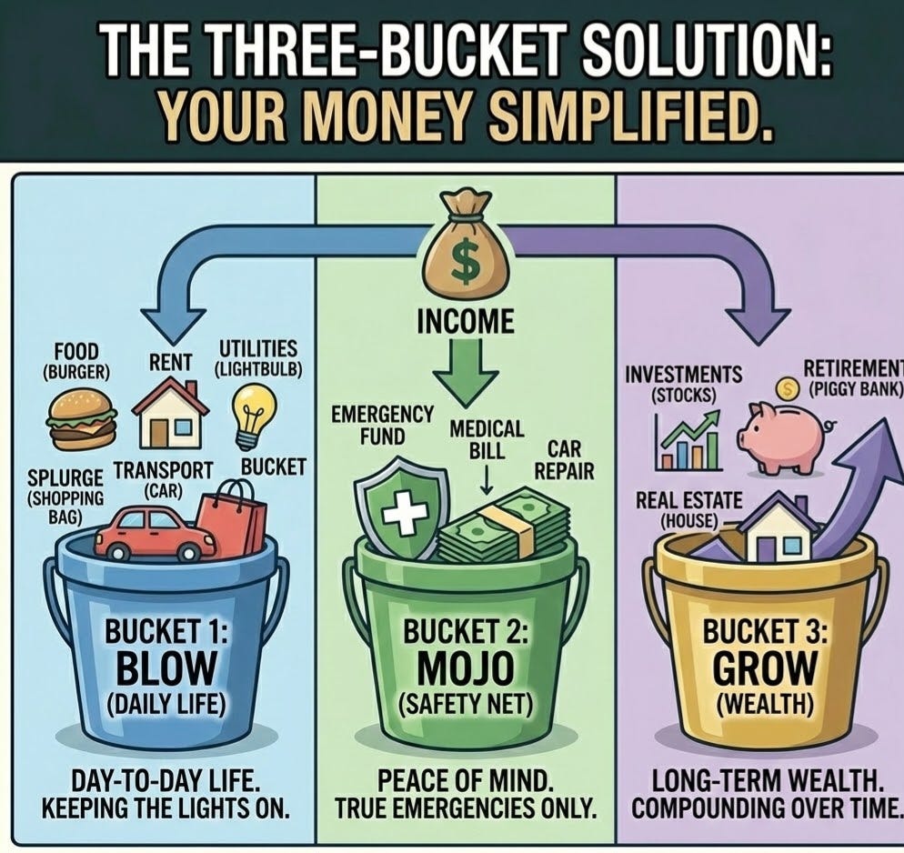 🪙 3 Bucket Strategy - Wealth Operators