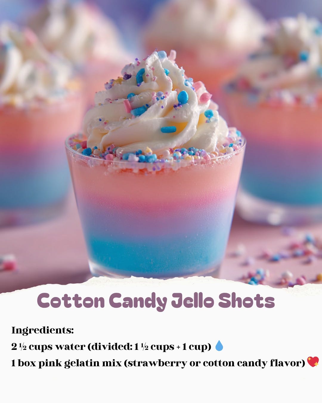 Cotton Candy Jello Shots: Carnival Fun in a Single Bite