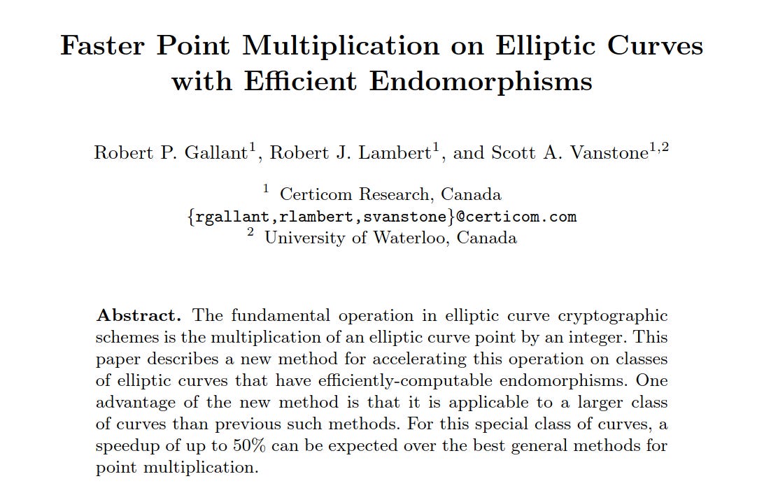 [Python] Faster Point Multiplication on Elliptic Curves with Efficient Endomorphisms