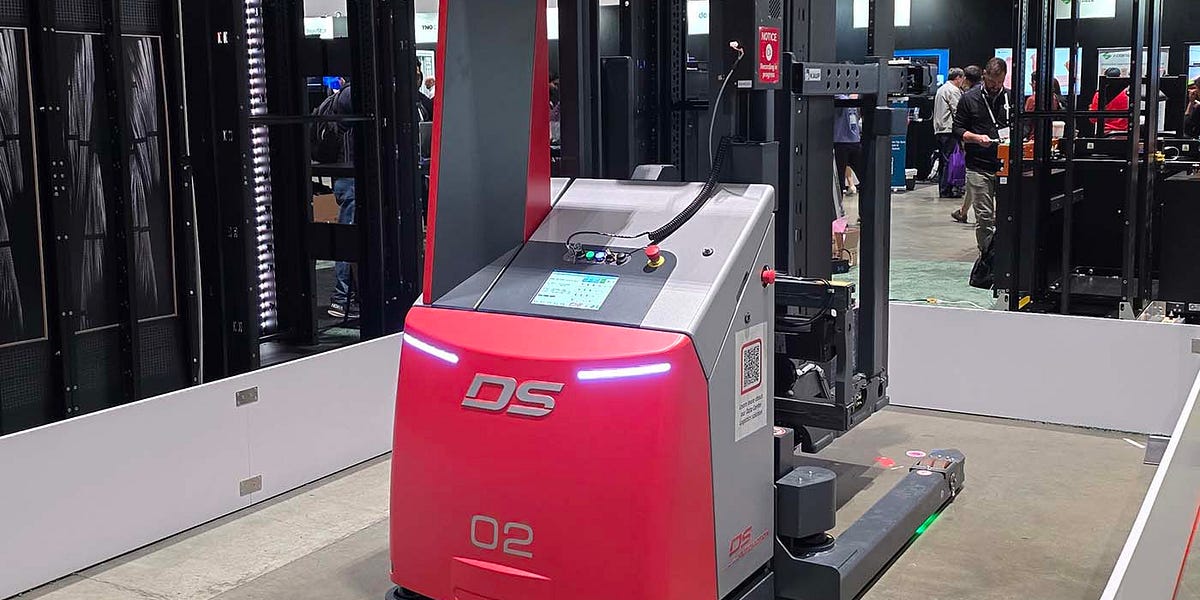 Data Centers Turn to Robots to Haul Multi-Ton Racks