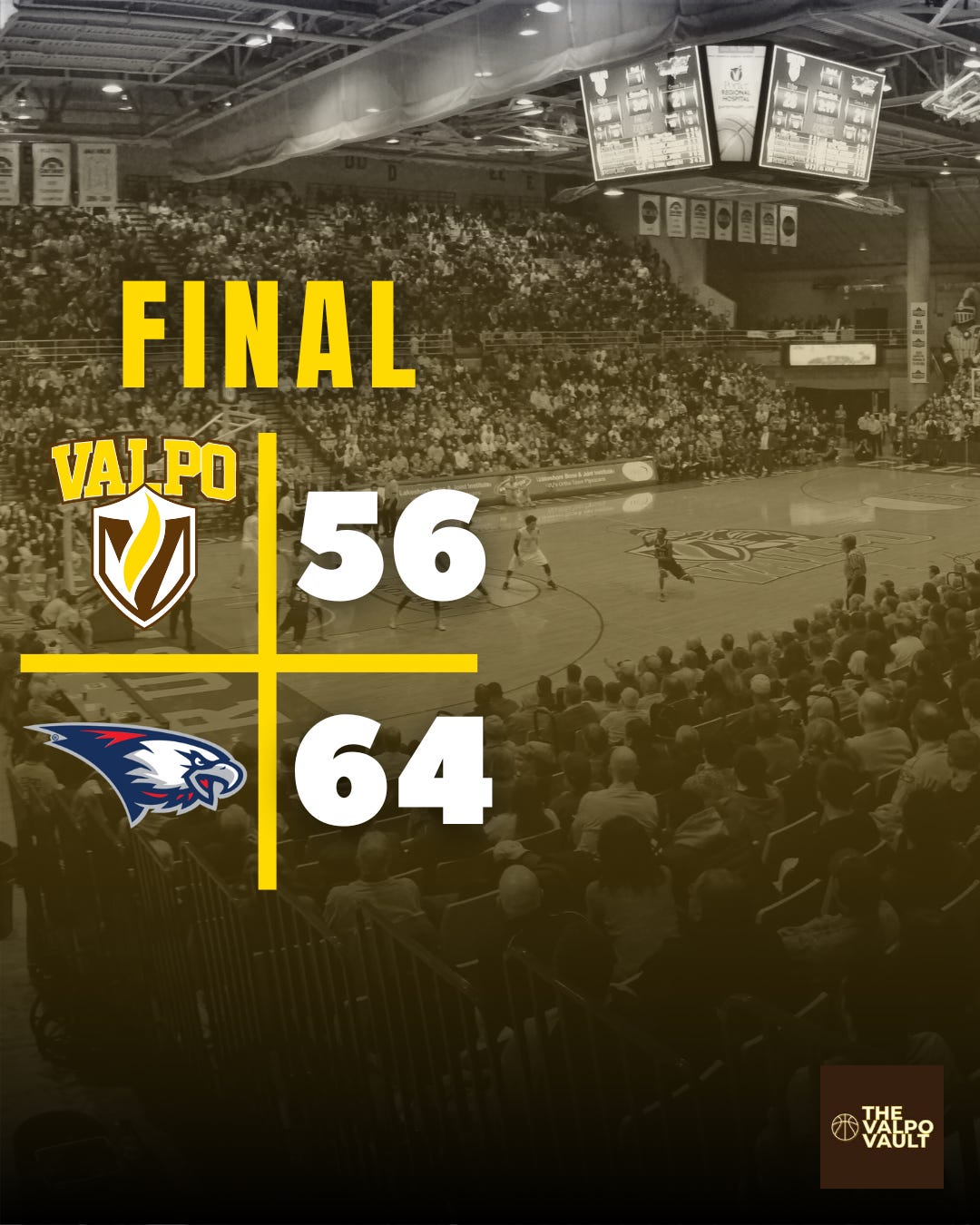 Cold Shooting Dooms Valpo in 64–56 Loss to Southern Indiana
