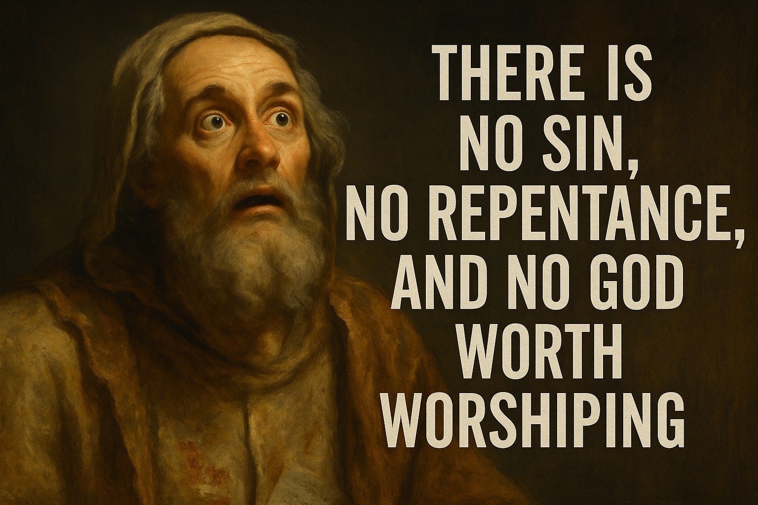 There Is No Sin, No Repentance, and No God Worth Worshipping