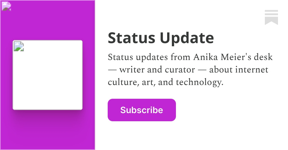Status Update | Anika Meier | Substack