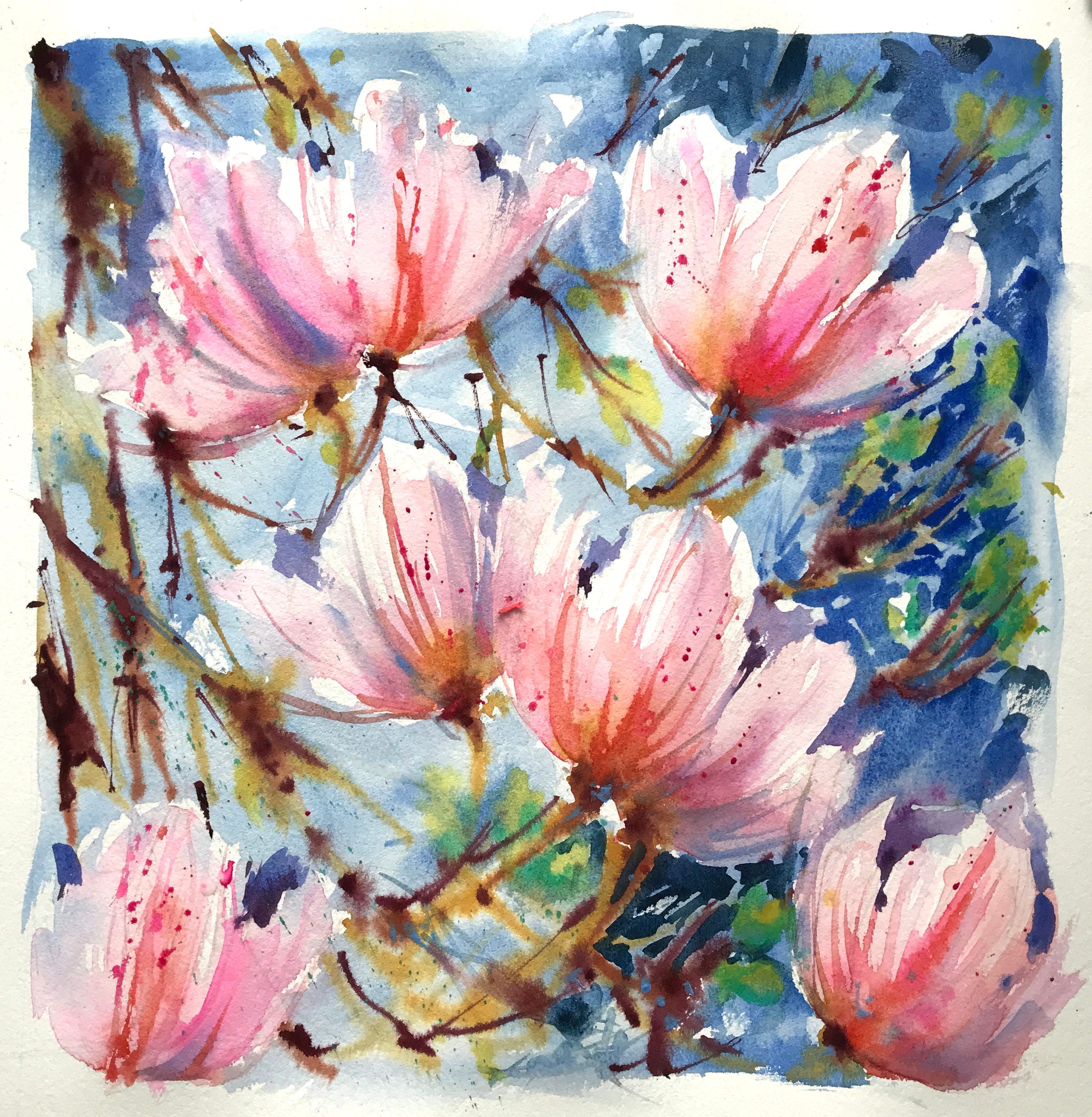Falling leaves – Loose Watercolours