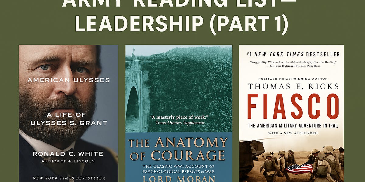Leadership Lessons from the Army Reading List (Part 1)